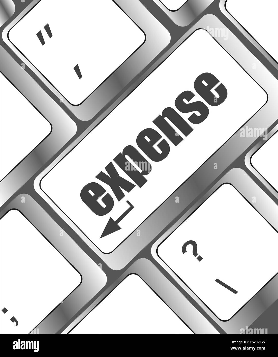 expense button on the keyboard close-up Stock Photo - Alamy