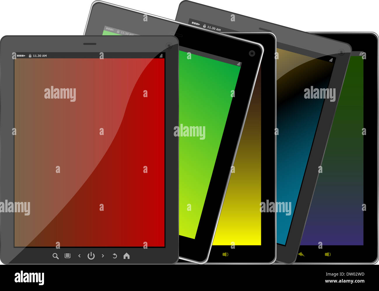 Set of tablet computers Stock Photo - Alamy
