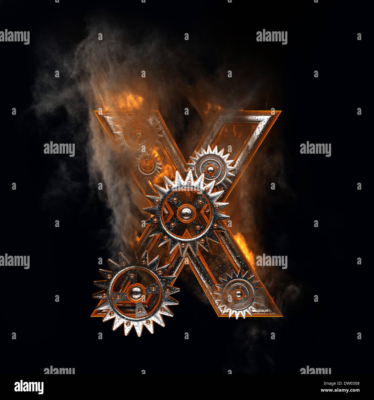 Burning figure gears hi-res stock photography and images - Alamy