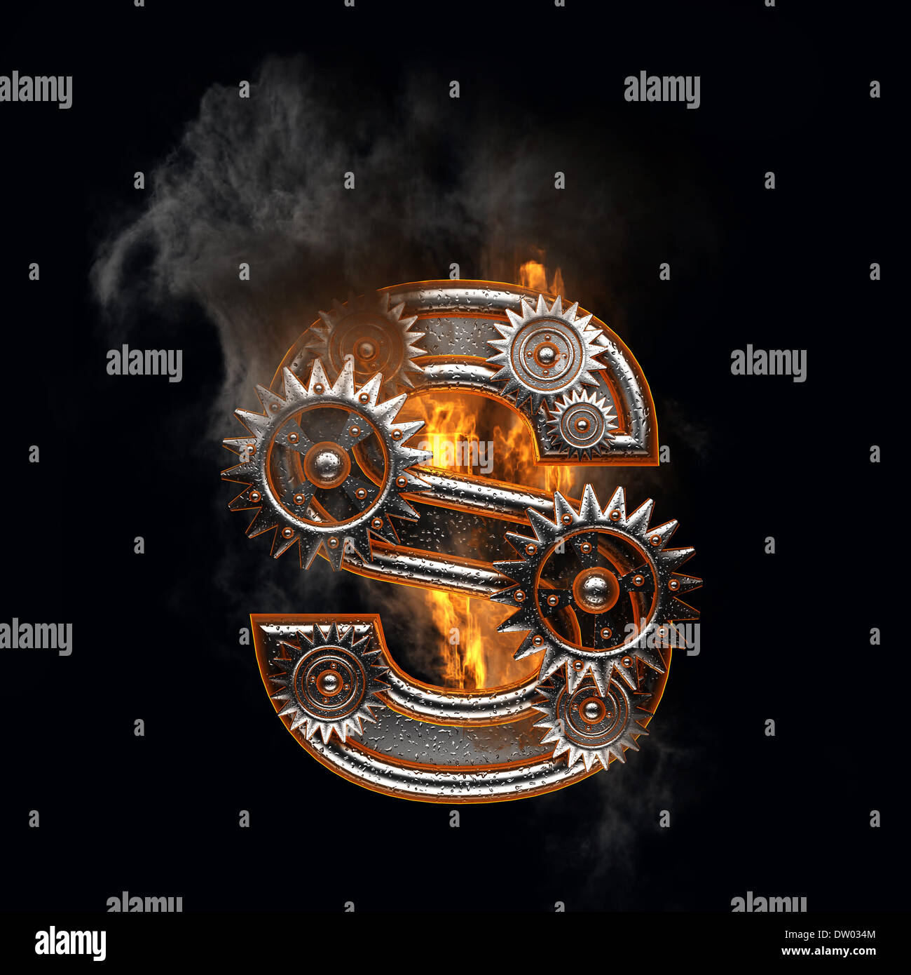 Burning figure gears hi-res stock photography and images - Alamy