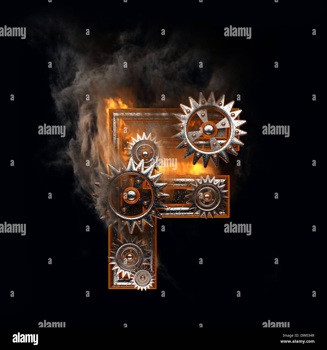 Burning figure gears hi-res stock photography and images - Alamy