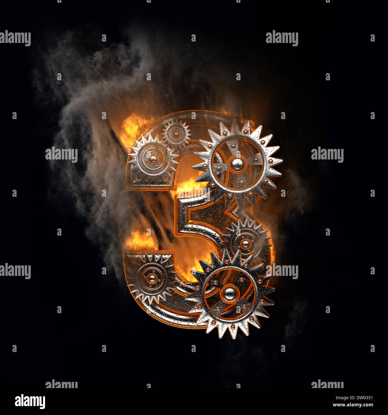 Burning figure gears hi-res stock photography and images - Alamy