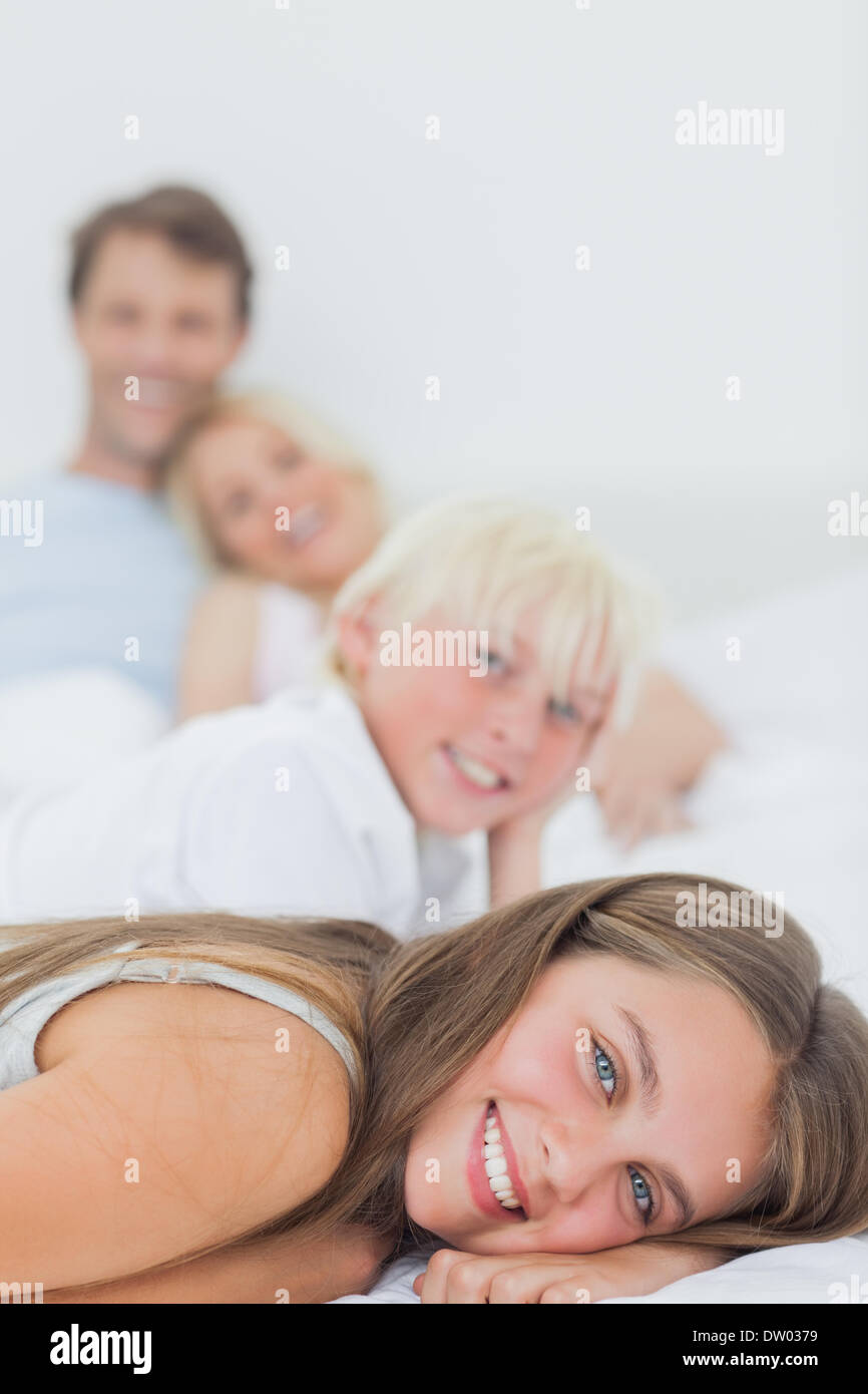 Siblings mother lying together hi-res stock photography and images - Alamy