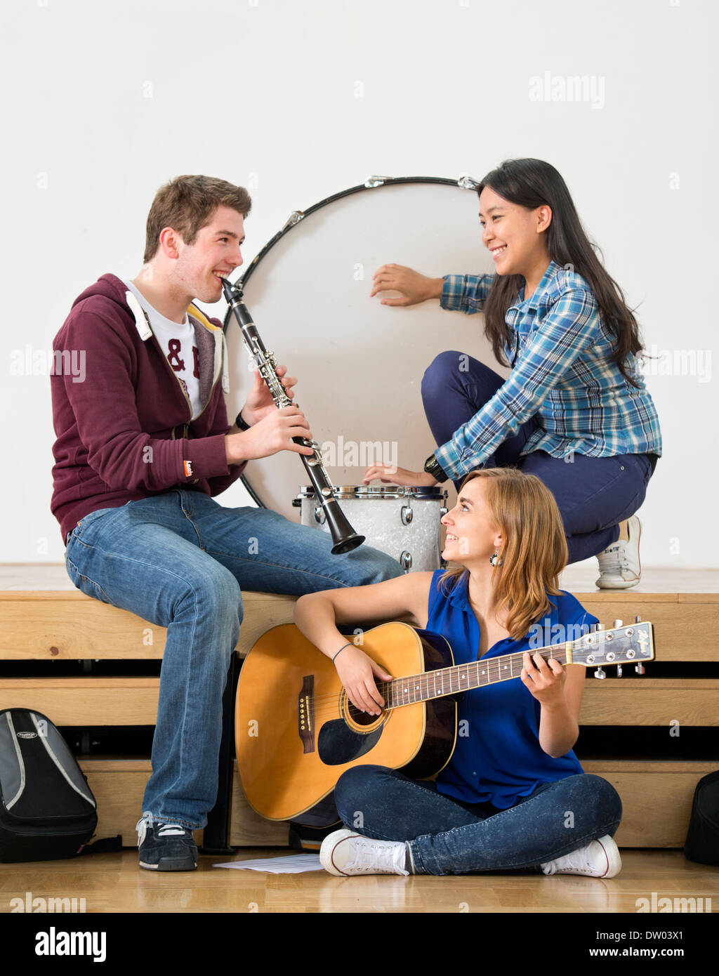 Music students at the University of Birmingham UK Stock Photo - Alamy