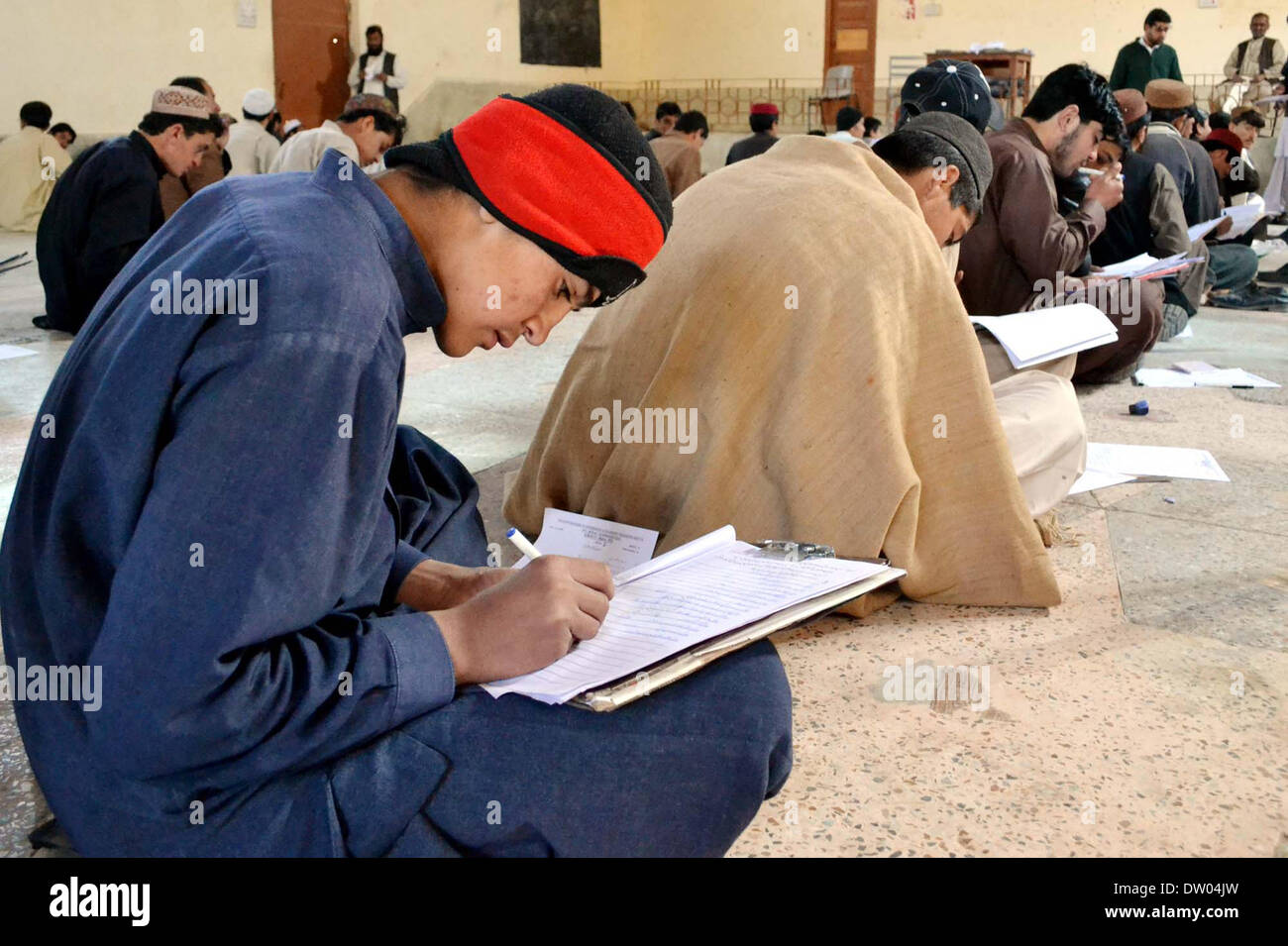 Intermediate students solve examination papers during Annual ...