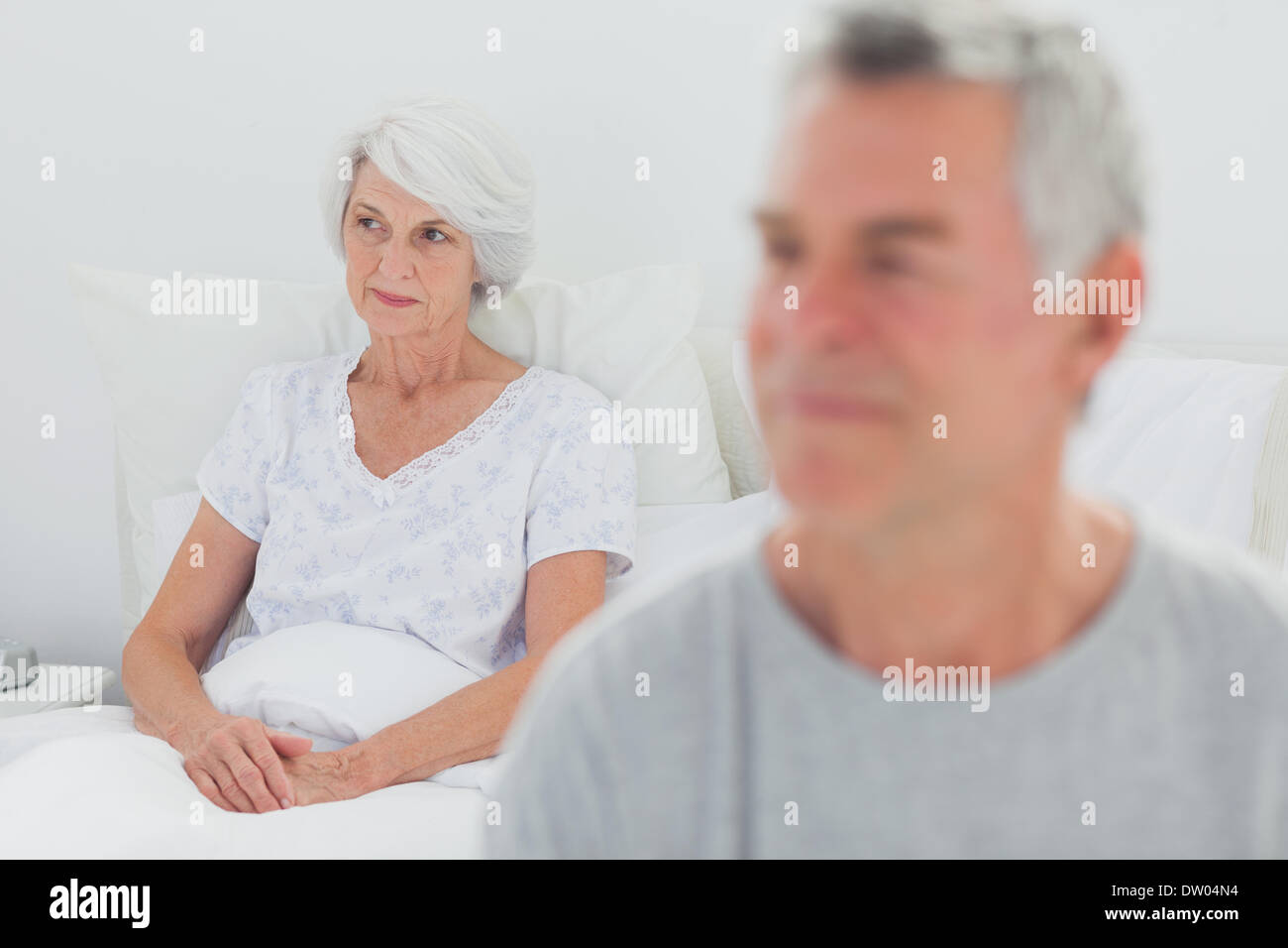 Man sulking in bed hi-res stock photography and images - Alamy