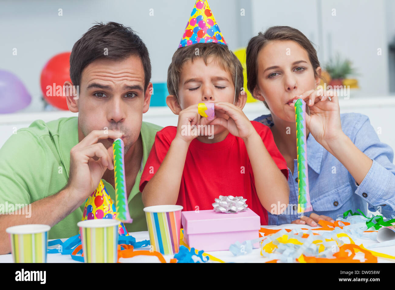 Man blowing two horns hi-res stock photography and images - Alamy
