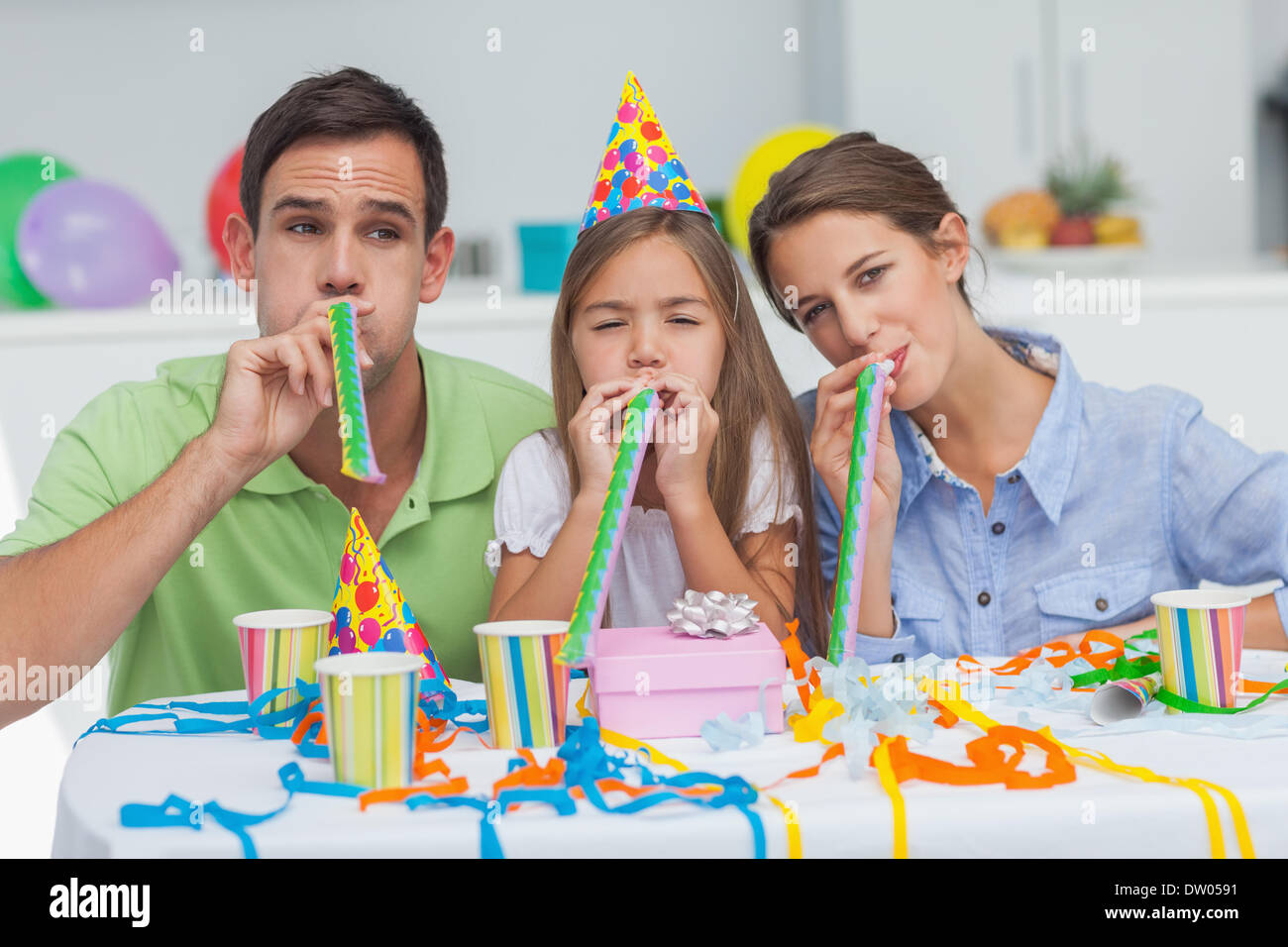 Man blowing horns hi-res stock photography and images - Alamy