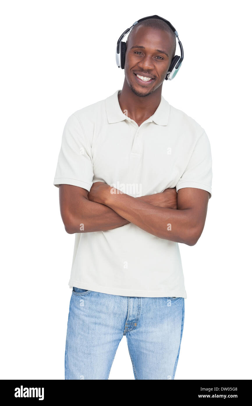 Handsome man enjoying listening music Cut Out Stock Images & Pictures ...
