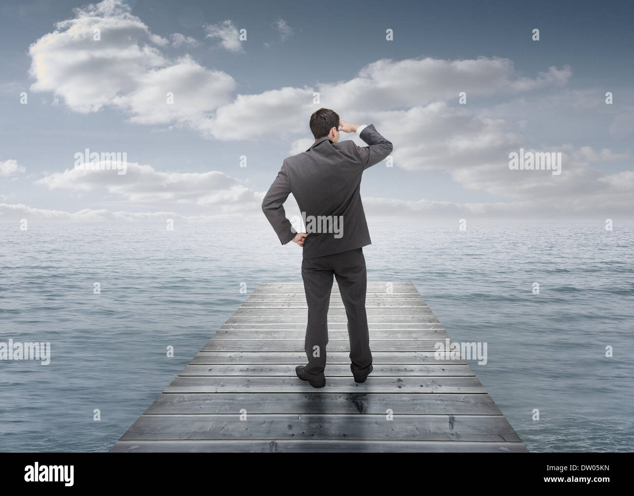 Elegant businessman standing bridge hi-res stock photography and images ...