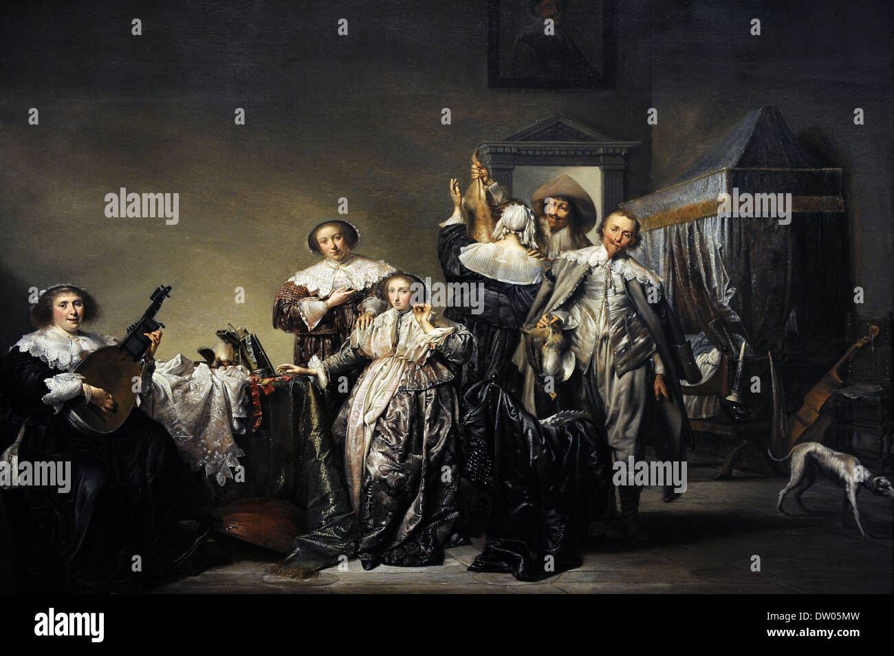 Pieter Codde (1599-1678). Dutch painter. Gallant Company, 1633 ...
