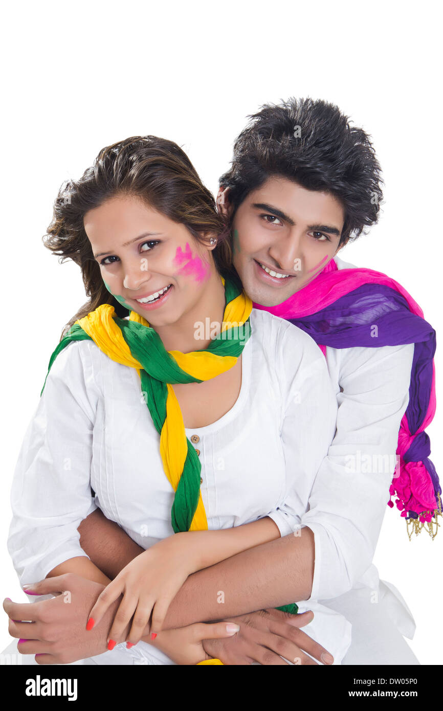 Indian two friends hugging smiling hi-res stock photography and images ...