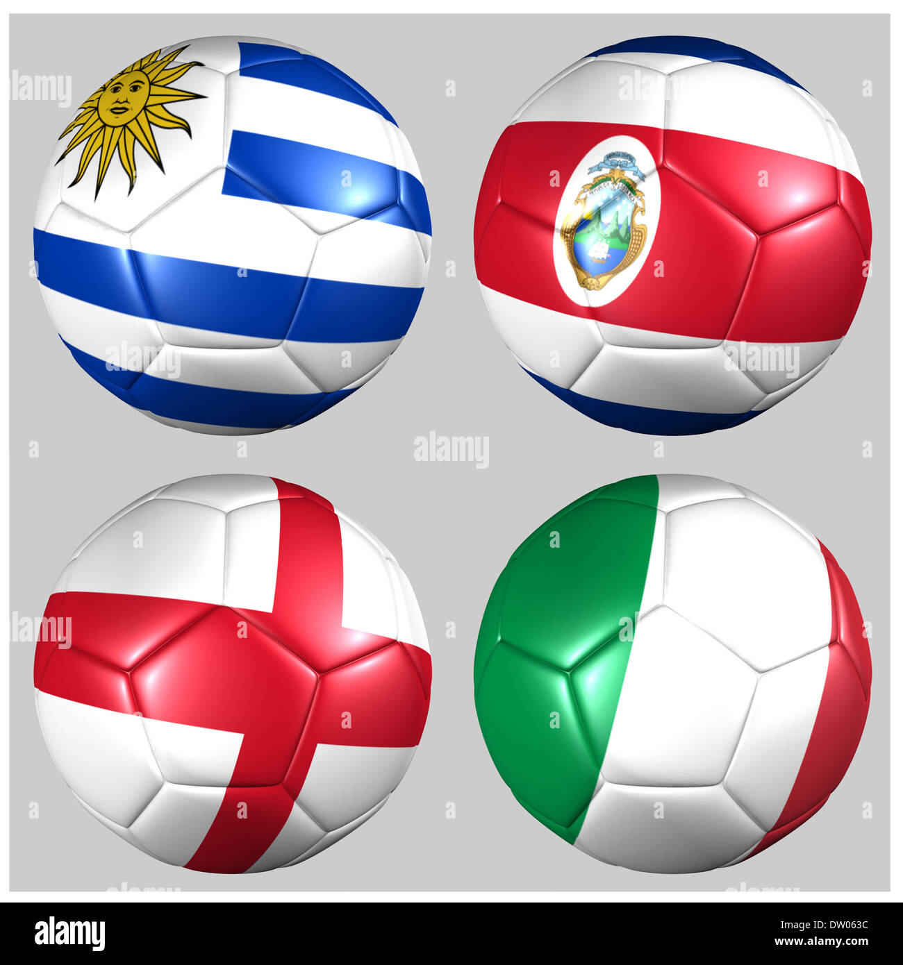 Ball with flags of the teams in Group D Stock Photo - Alamy