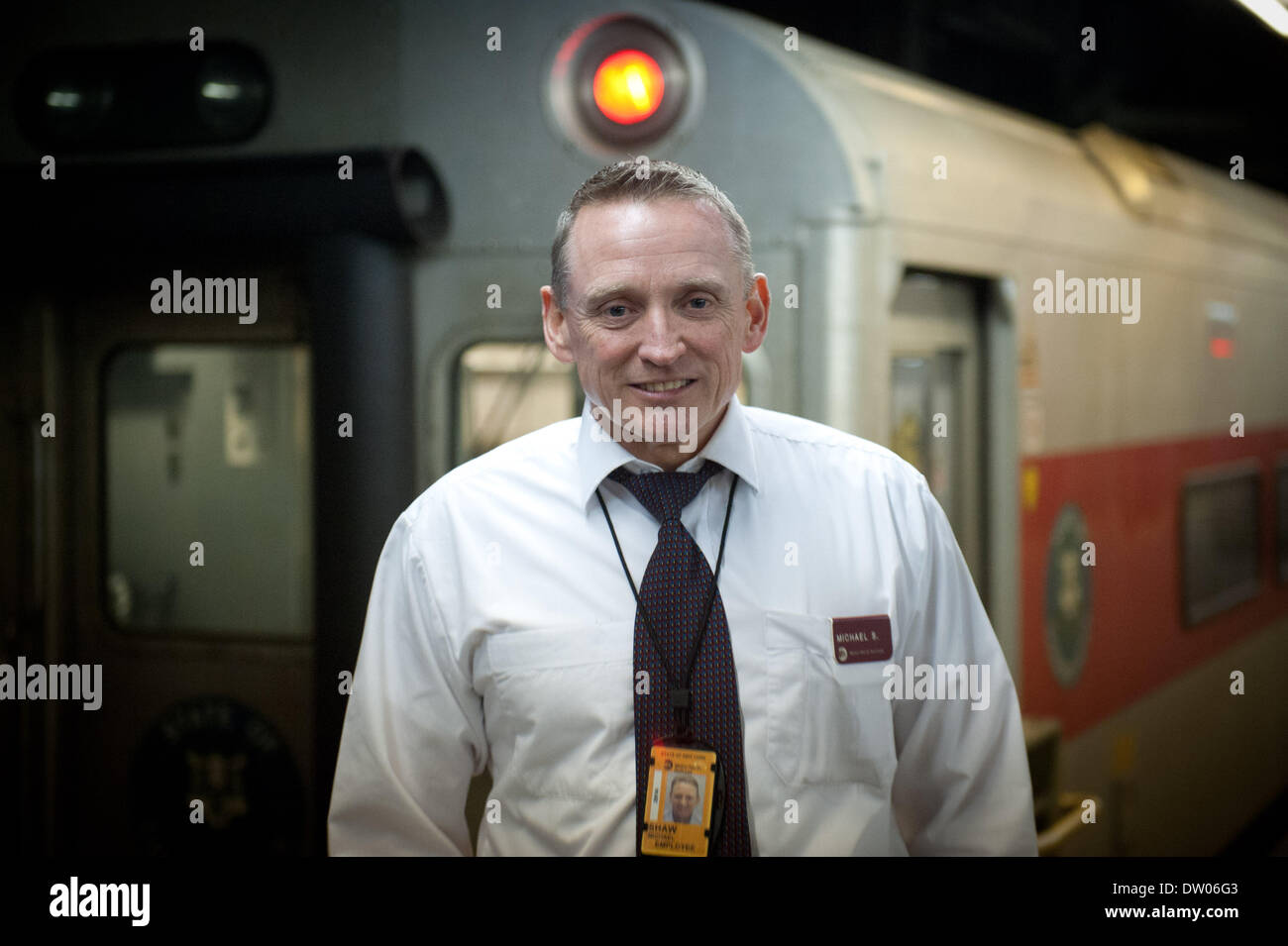 Metro north conductor michael shaw hi-res stock photography and images ...