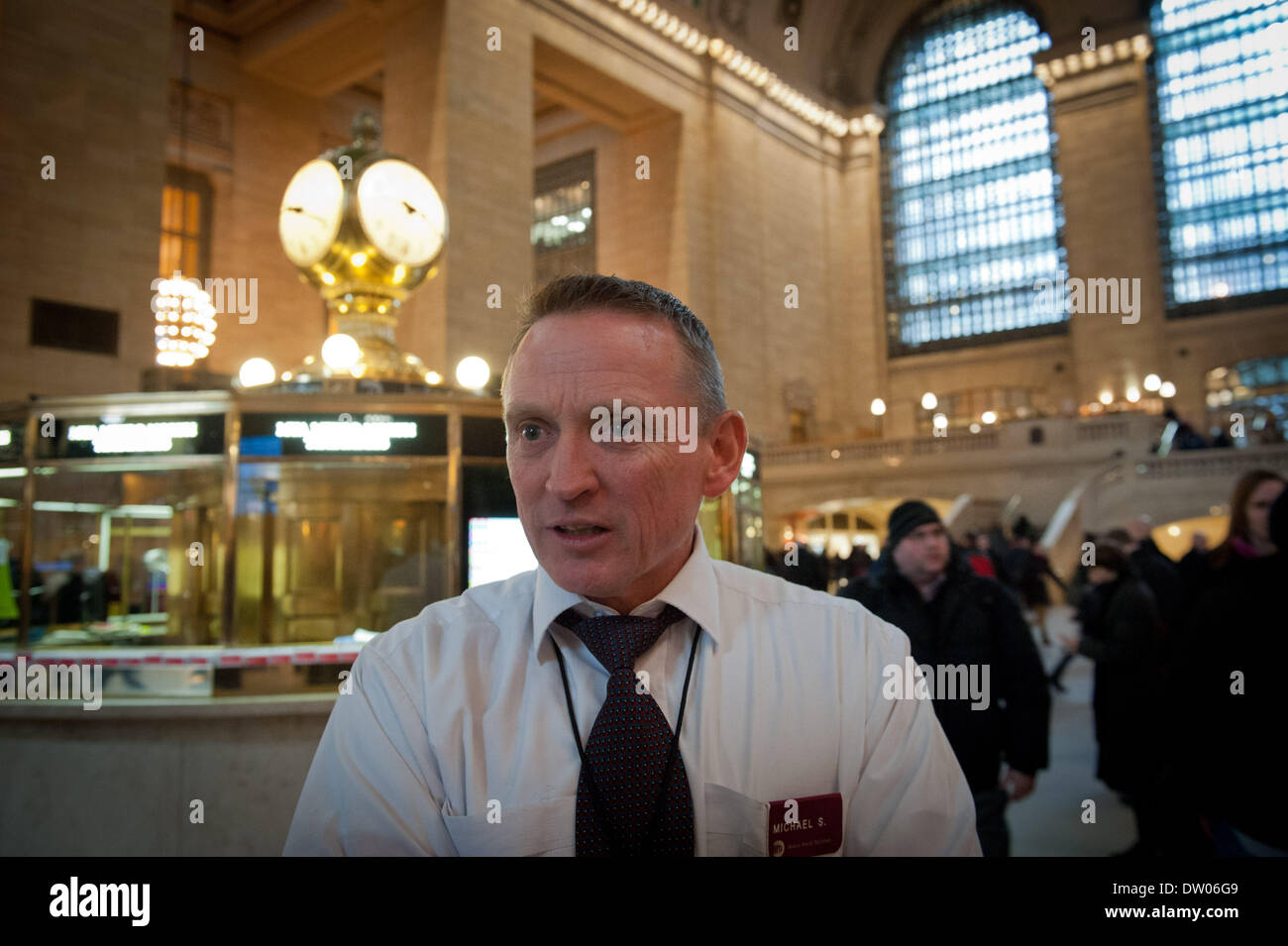 Manhattan, New York, USA. 25th Feb, 2014. Metro-North Conductor MICHAEL ...