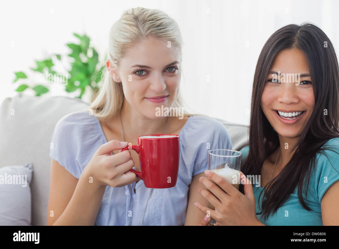 Attractive blonde looking camera friend hi-res stock photography and ...