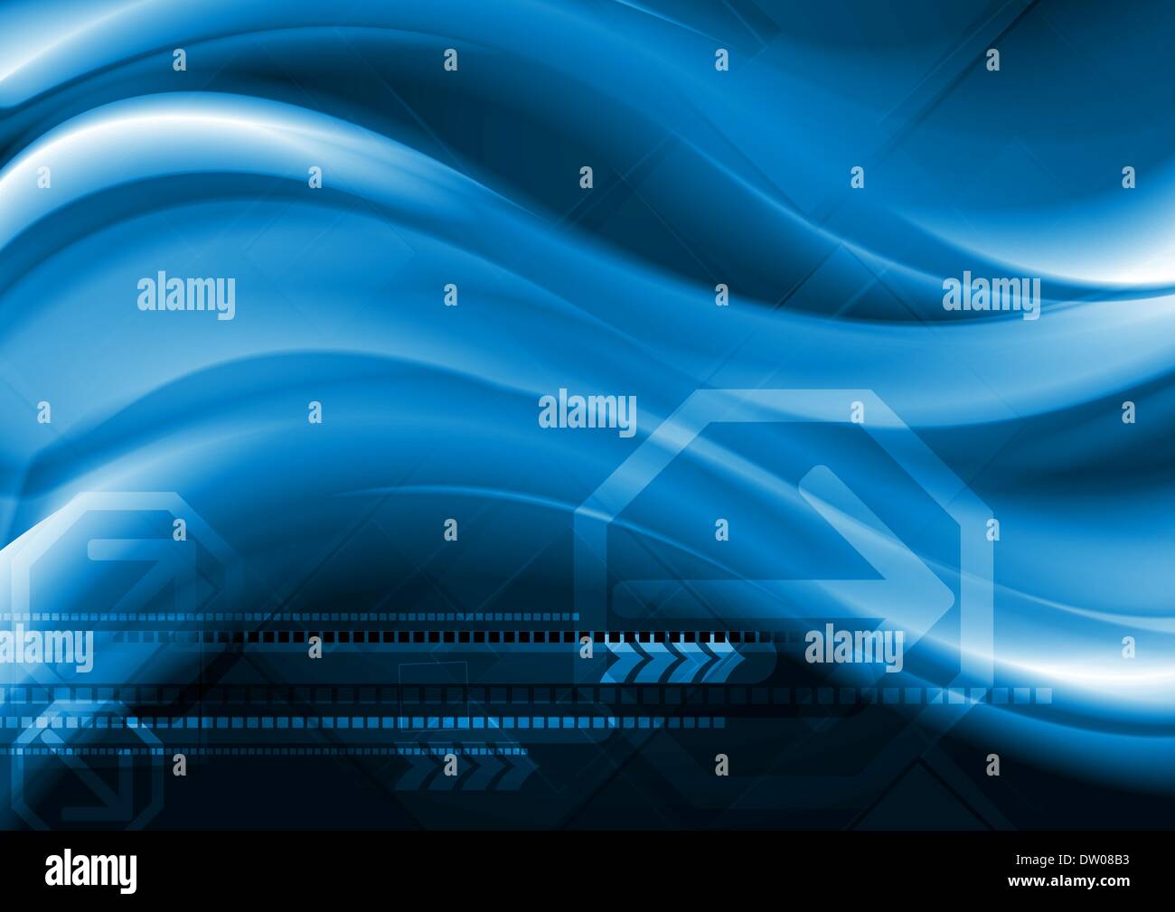 Abstract wavy tech background Stock Photo - Alamy