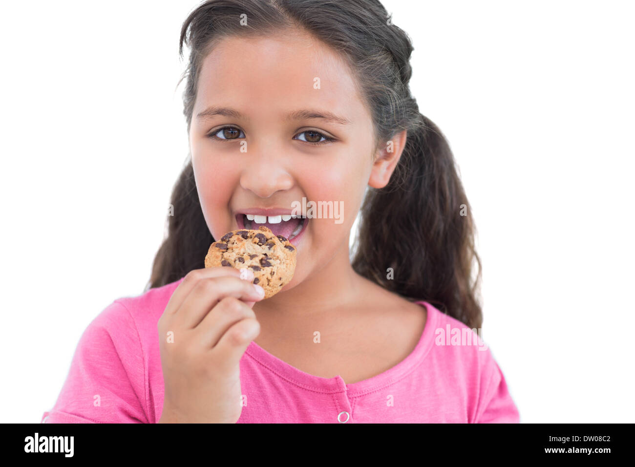 Little girl eating cookie hi-res stock photography and images - Alamy