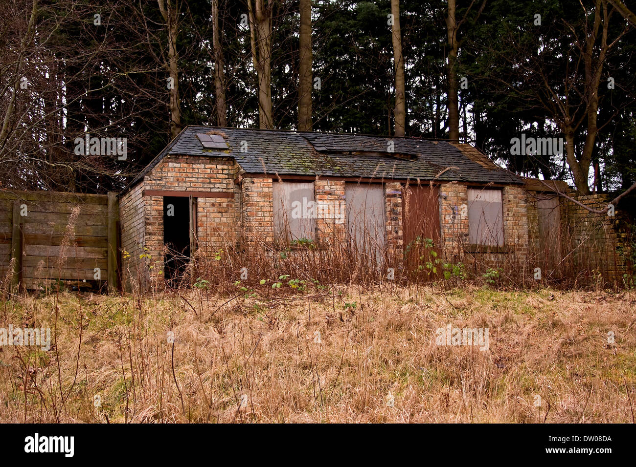 Old derelict building was an annex to the 1800`s Lochee Railway Station ...