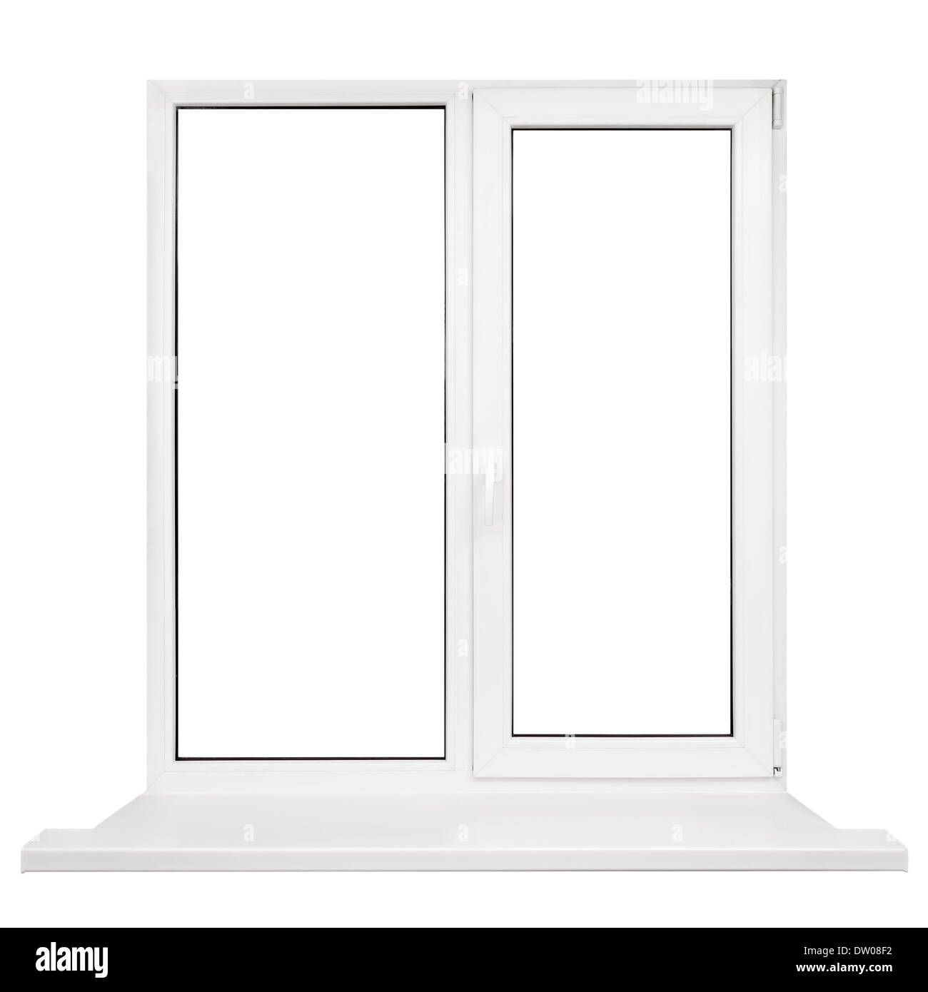 Plastic window frame isolated on white background Stock Photo - Alamy