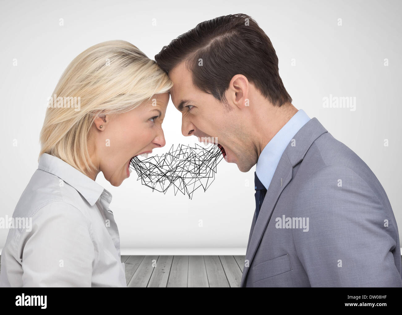 Business people shouting at each other Stock Photo - Alamy