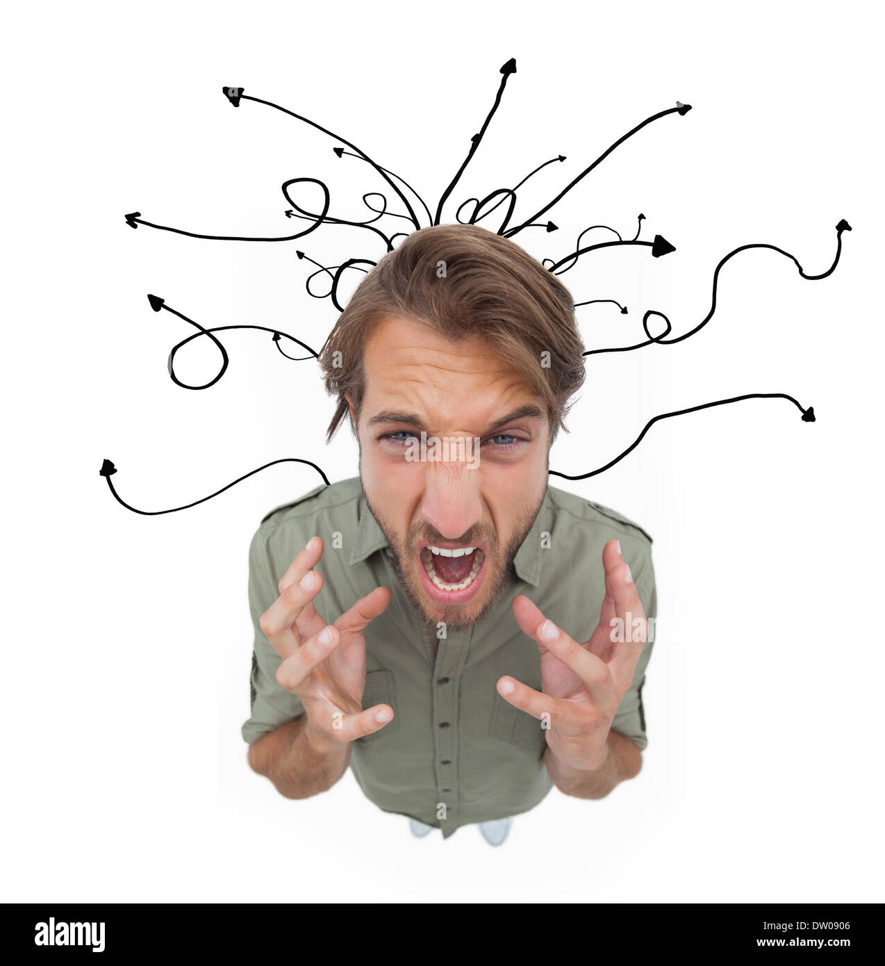 Yelling at camera Cut Out Stock Images & Pictures - Alamy