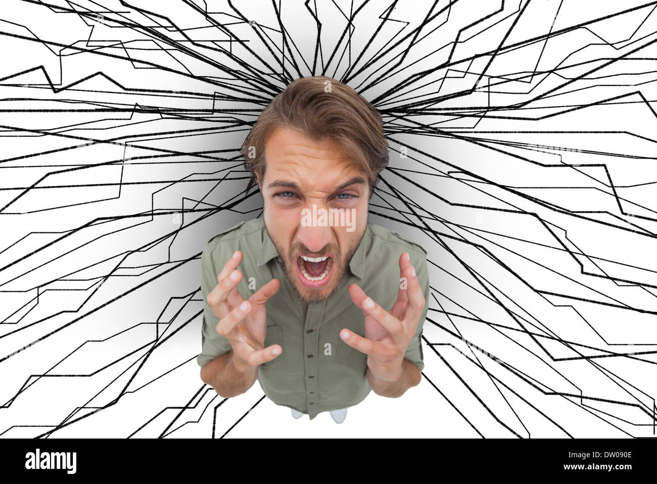 Frustrated man gesturing and yelling Stock Photo - Alamy