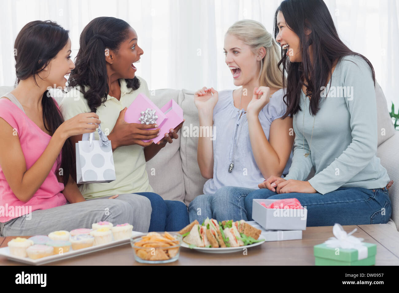 Finger food party woman hi-res stock photography and images - Alamy