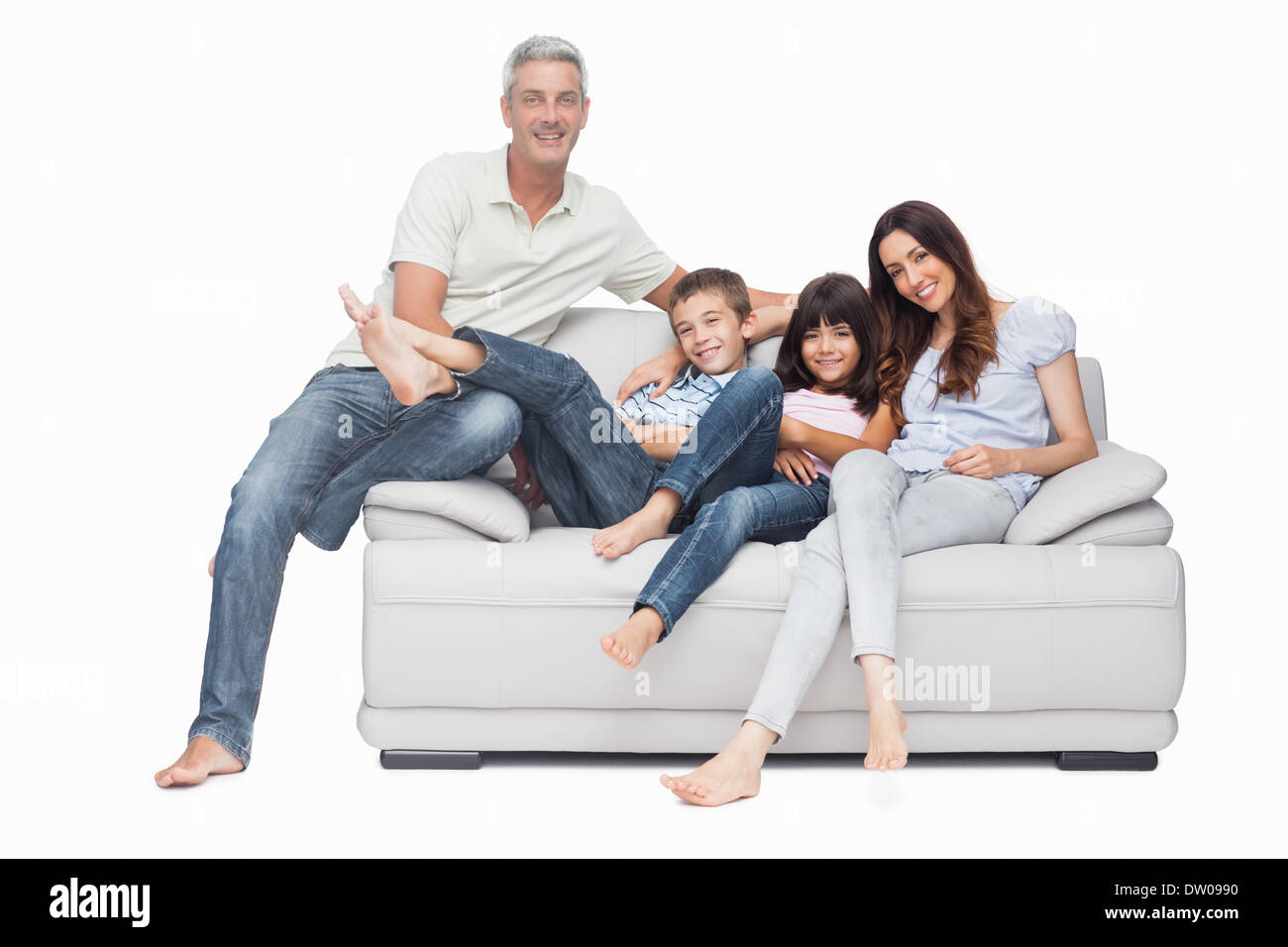 Sitting woman man child Cut Out Stock Images & Pictures - Alamy