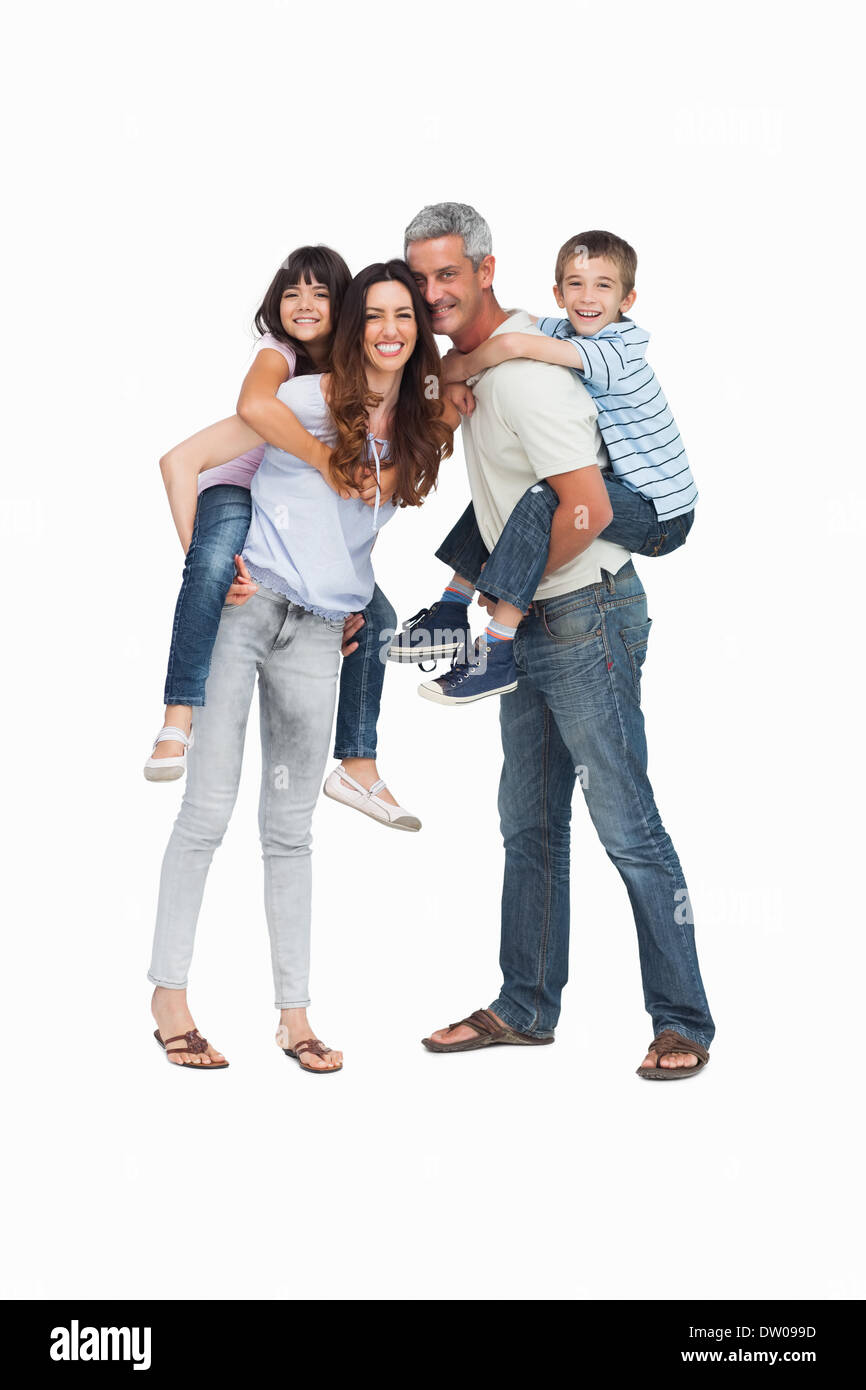 Happy parents boy holding Cut Out Stock Images & Pictures - Alamy