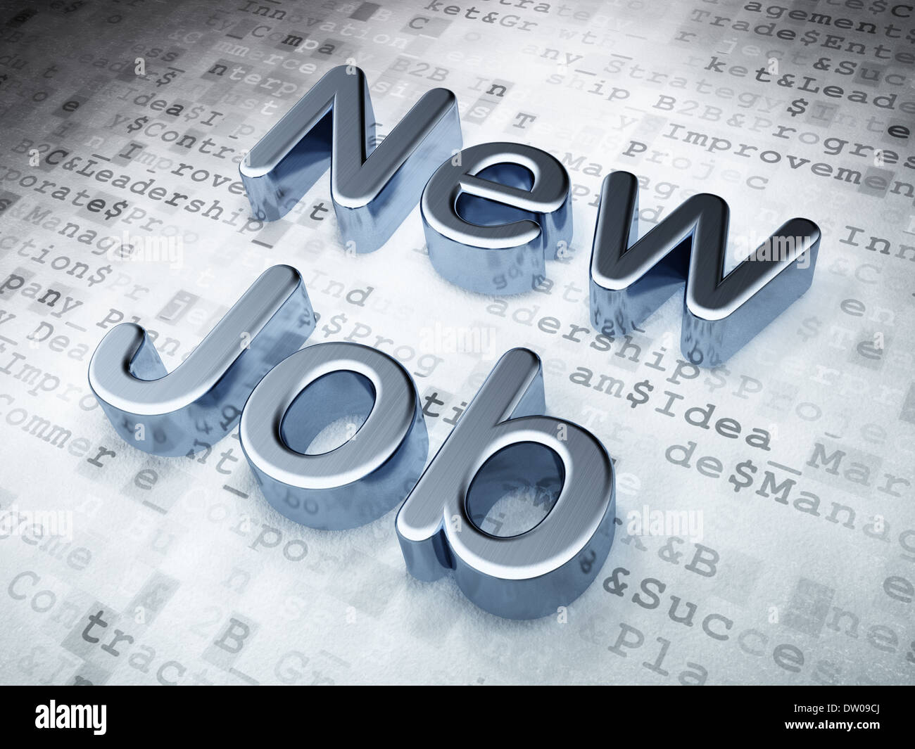 Business concept: Silver New Job on digital background Stock Photo - Alamy