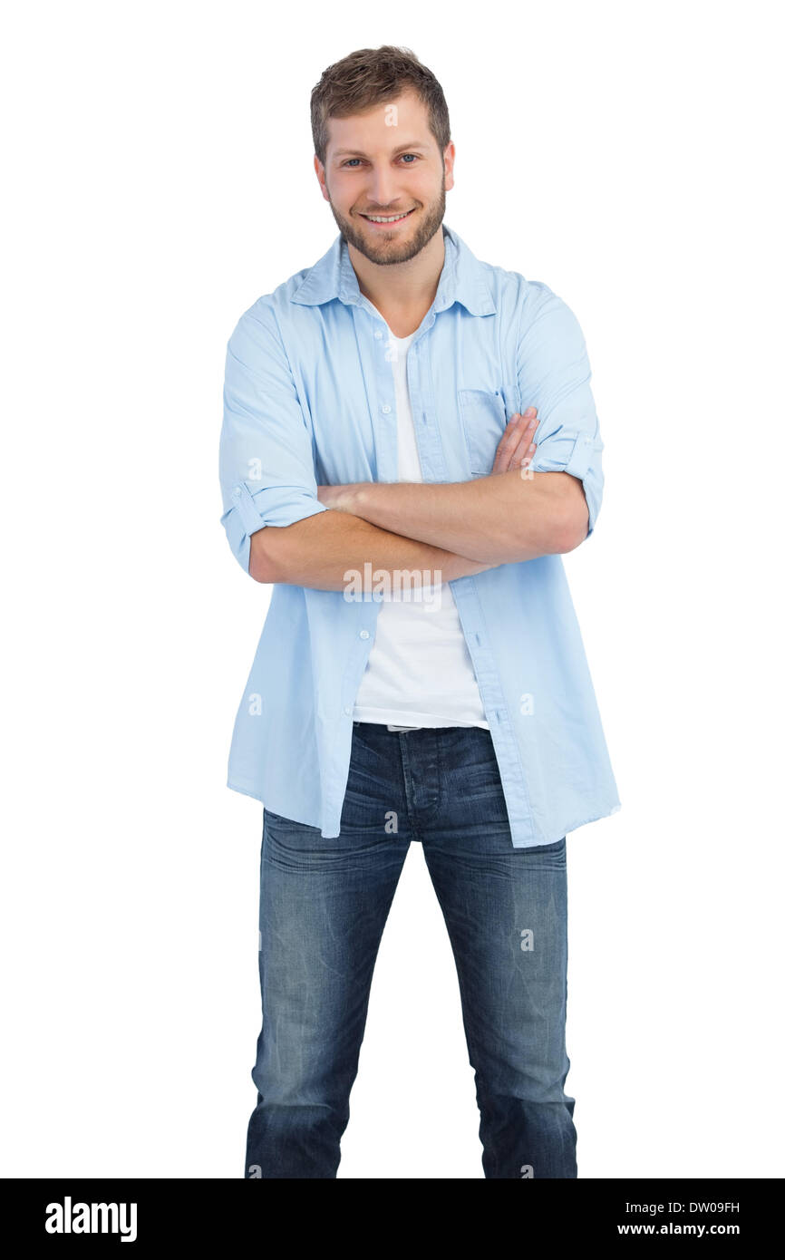 Young cool man crossing Cut Out Stock Images & Pictures - Alamy