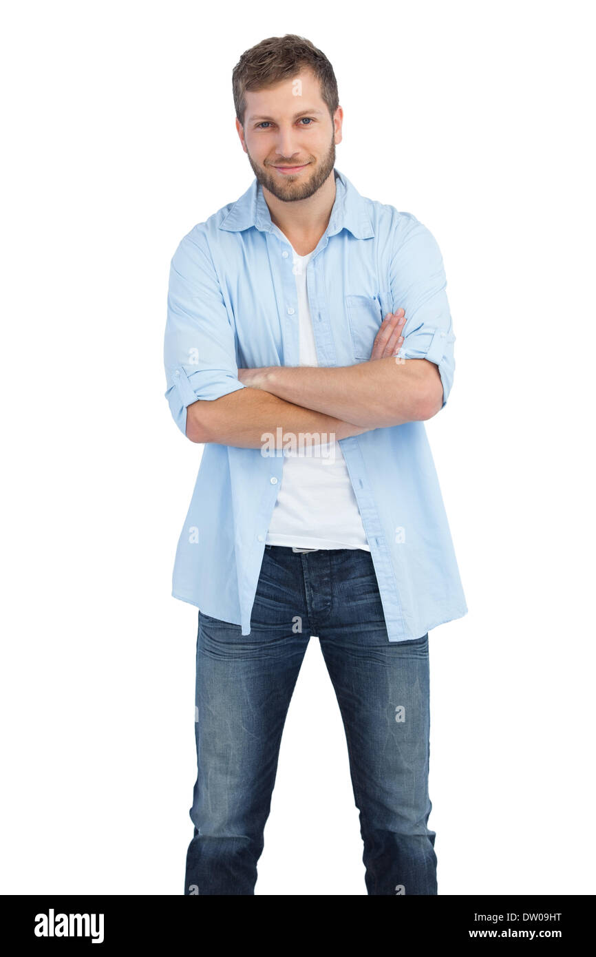 Man crossing arms hi-res stock photography and images - Alamy
