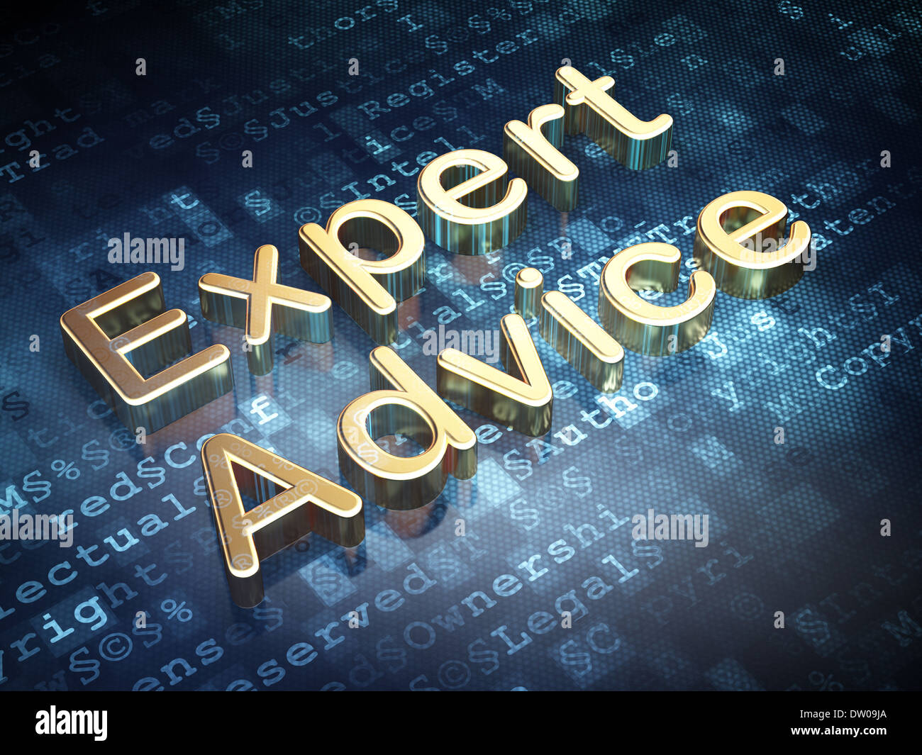 Law concept: Golden Expert Advice on digital background Stock Photo - Alamy