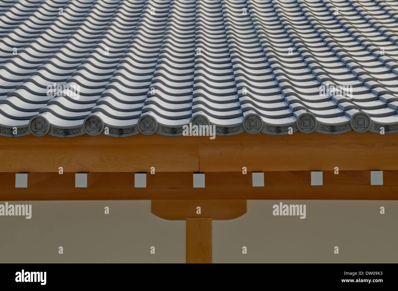 Japanese style tiled roof Stock Photo - Alamy