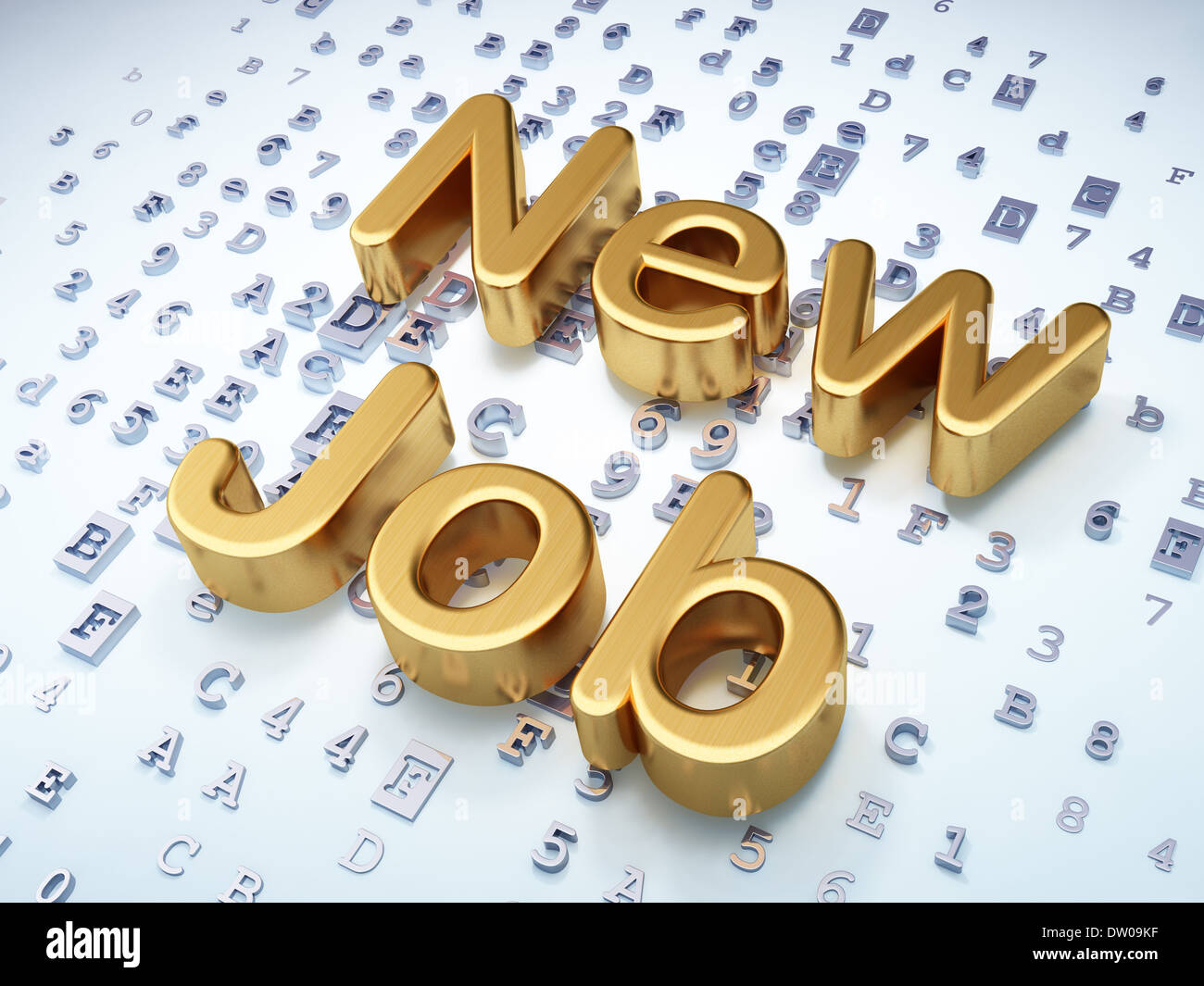 Business concept: Golden New Job on digital background Stock Photo - Alamy
