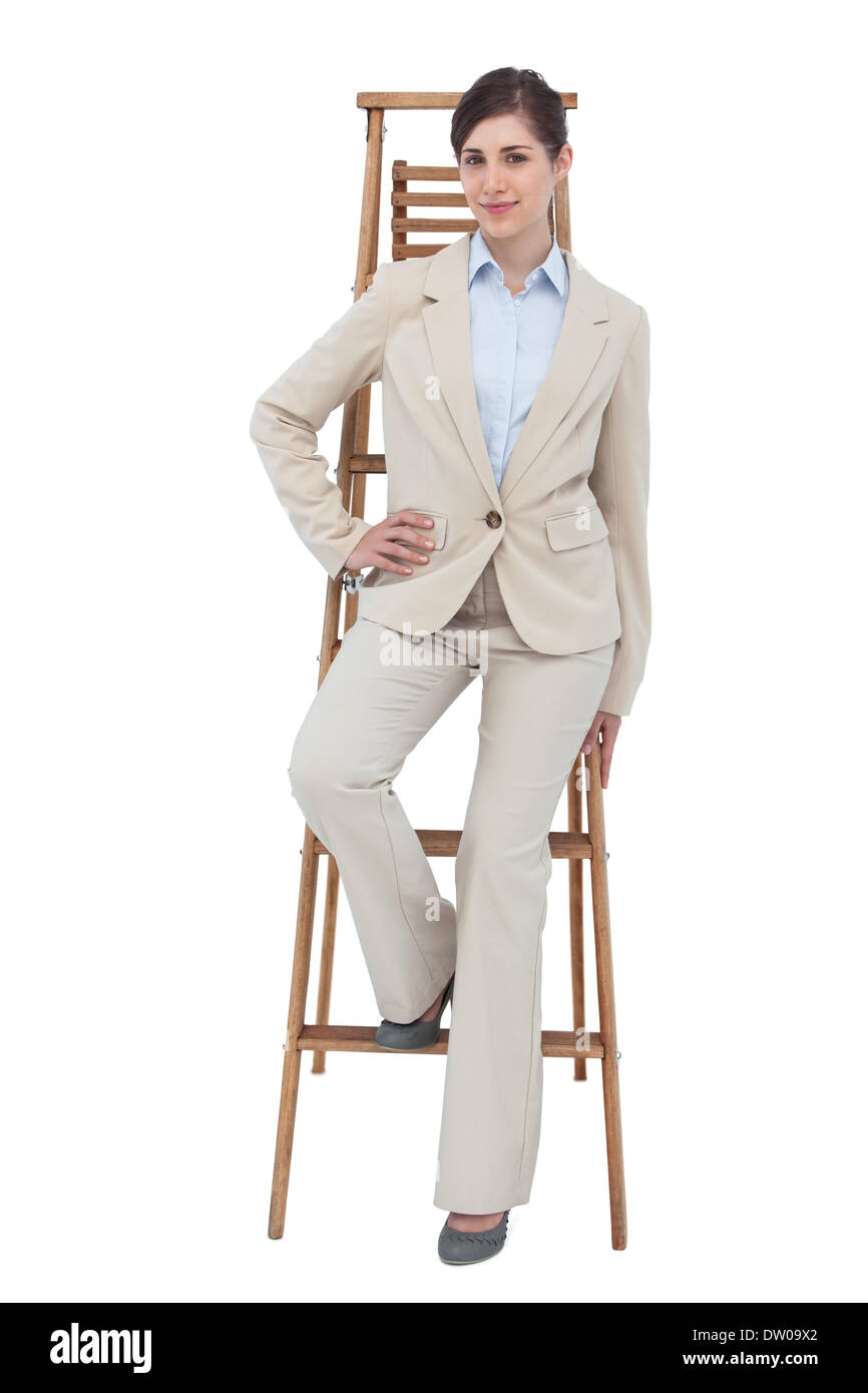 Sitting on ladder Cut Out Stock Images & Pictures - Alamy