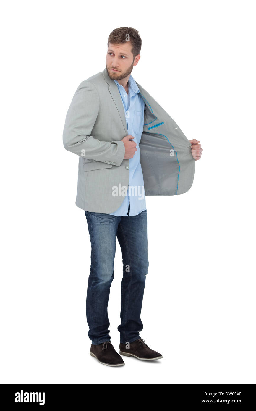 Serious man posing camera in Cut Out Stock Images & Pictures - Alamy