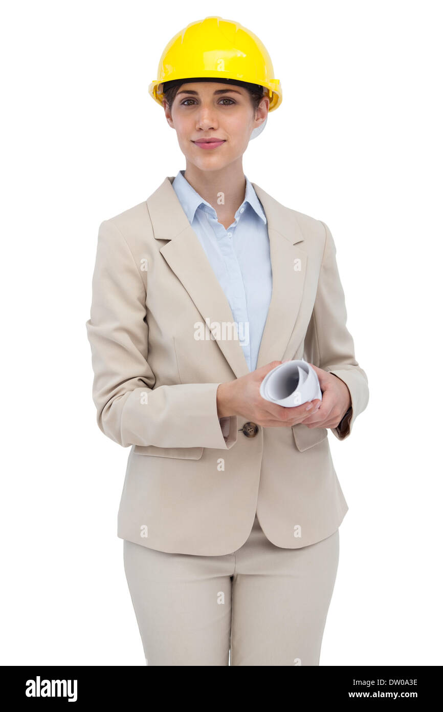 Architect with hard hat Stock Photo - Alamy