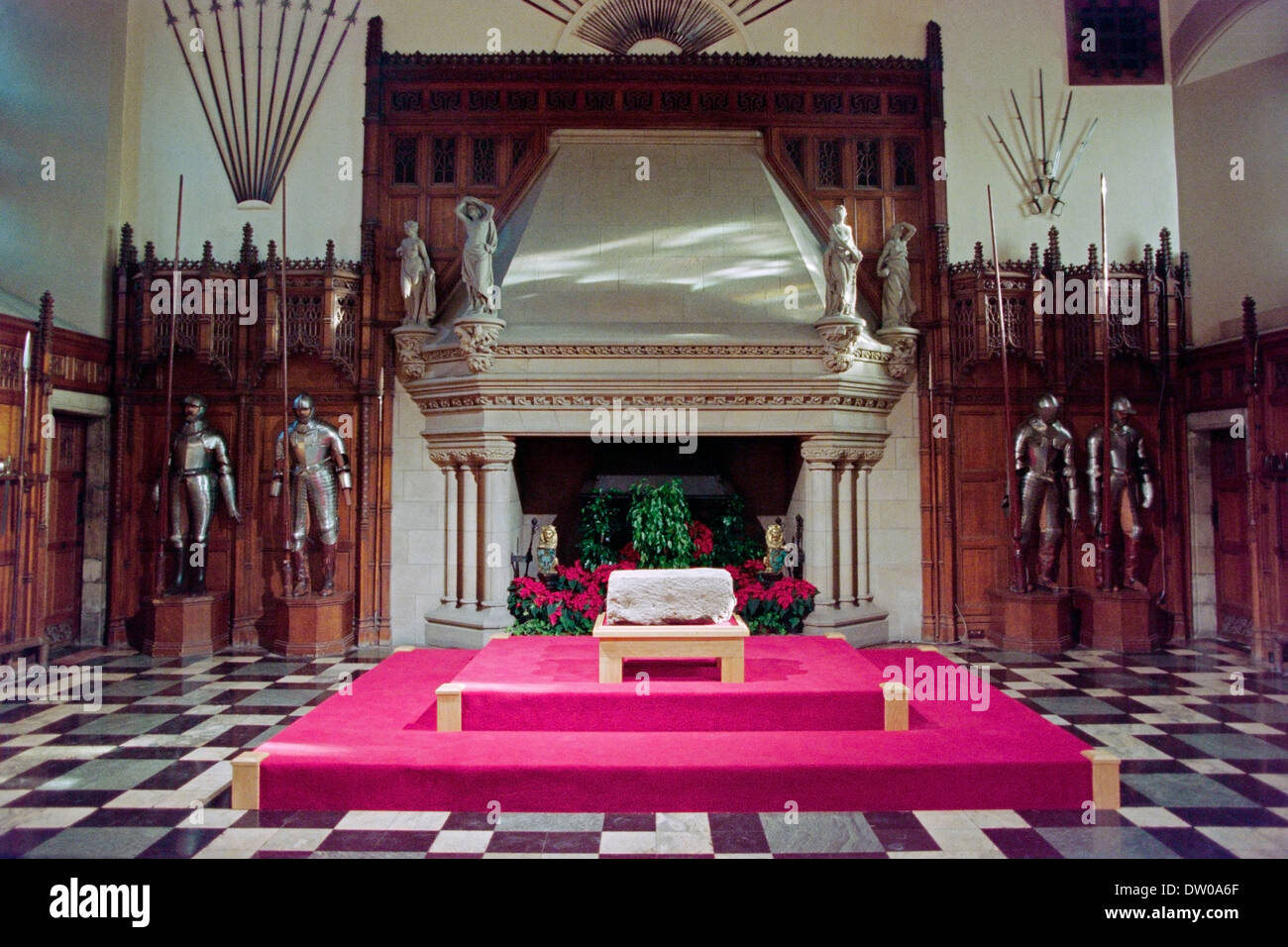 The Stone Of Destiny Stone Of Scone On Display In The Great Hall Of