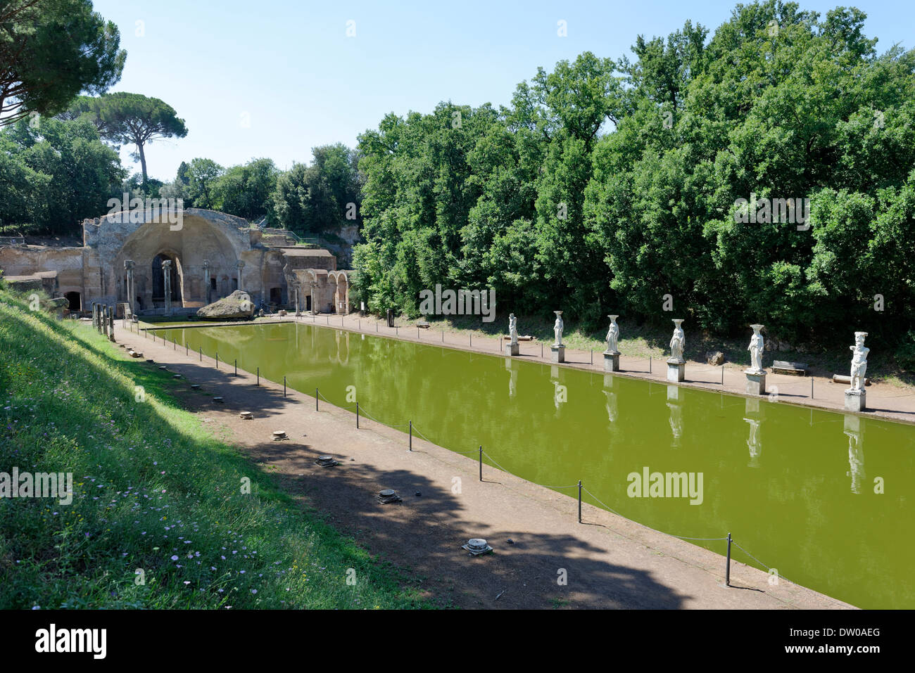 View of the Serapeum; a monumental triclinium at the south end of the ...