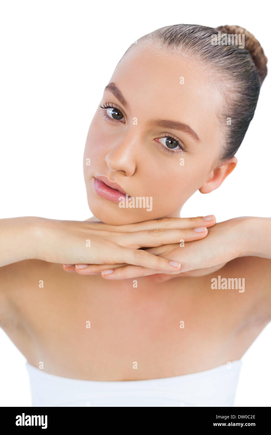 Composed woman posing Stock Photo - Alamy