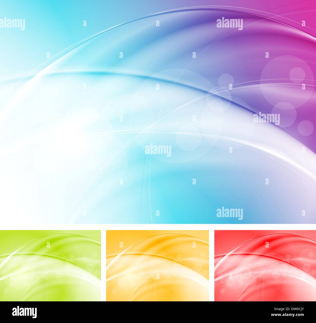 Colourful elegant waves design Stock Photo - Alamy