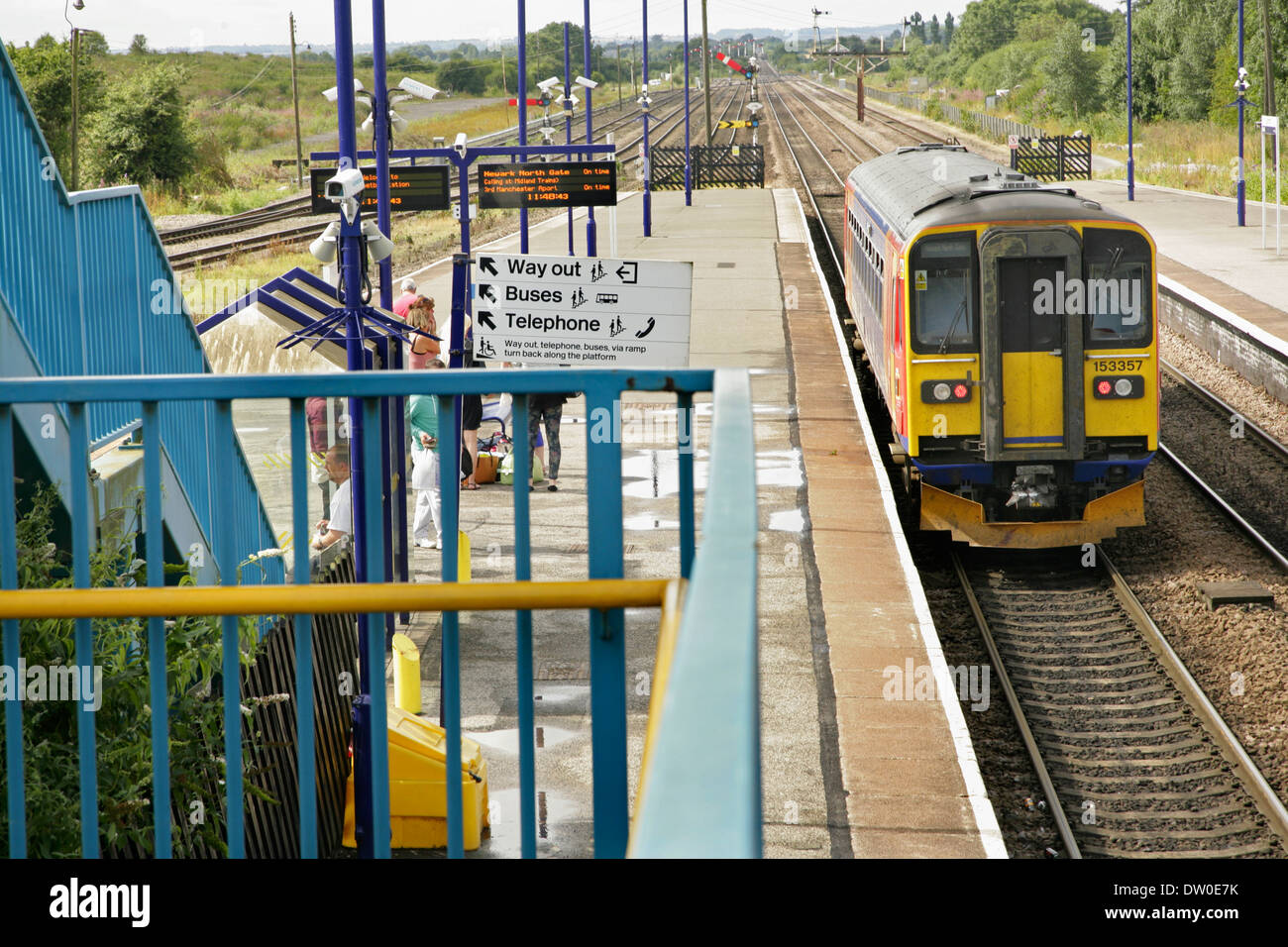 East Midlands Trains Class 153 diesel multiple unit train at Barnetby ...