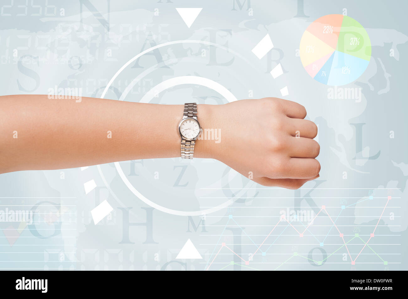 Clocks with world time and finance business concept Stock Photo - Alamy