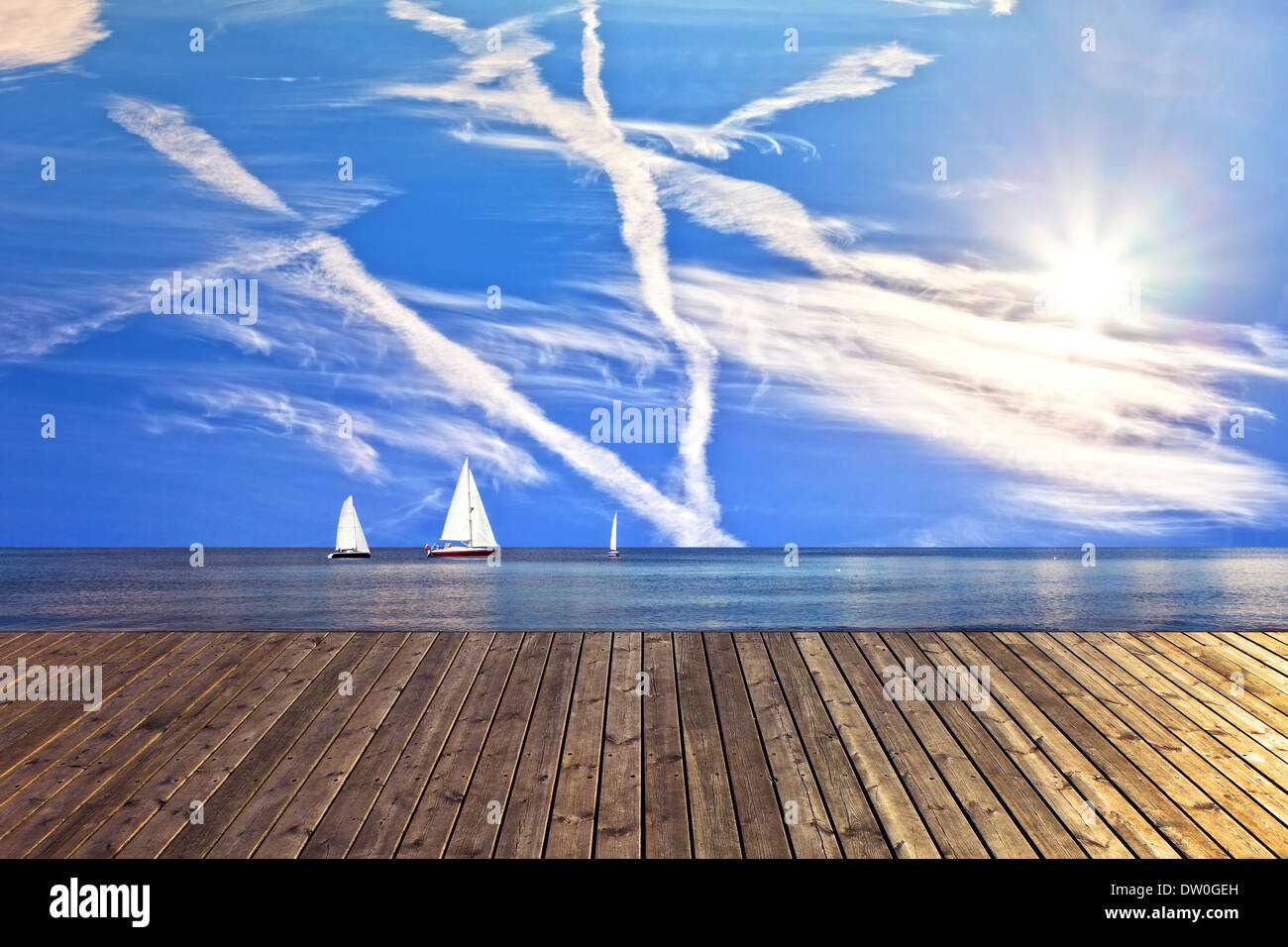 Boating scene viewed from hi-res stock photography and images - Alamy