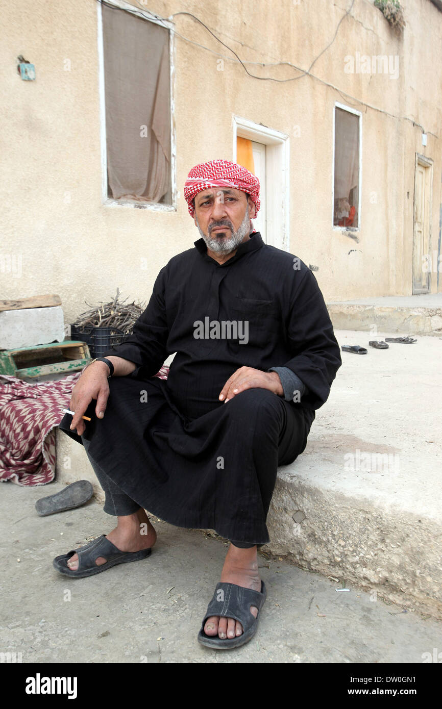 Feb. 21, 2014 - Al-Kitteh, Jarash, Jordan - Ahmad Mansour, 54, poses ...