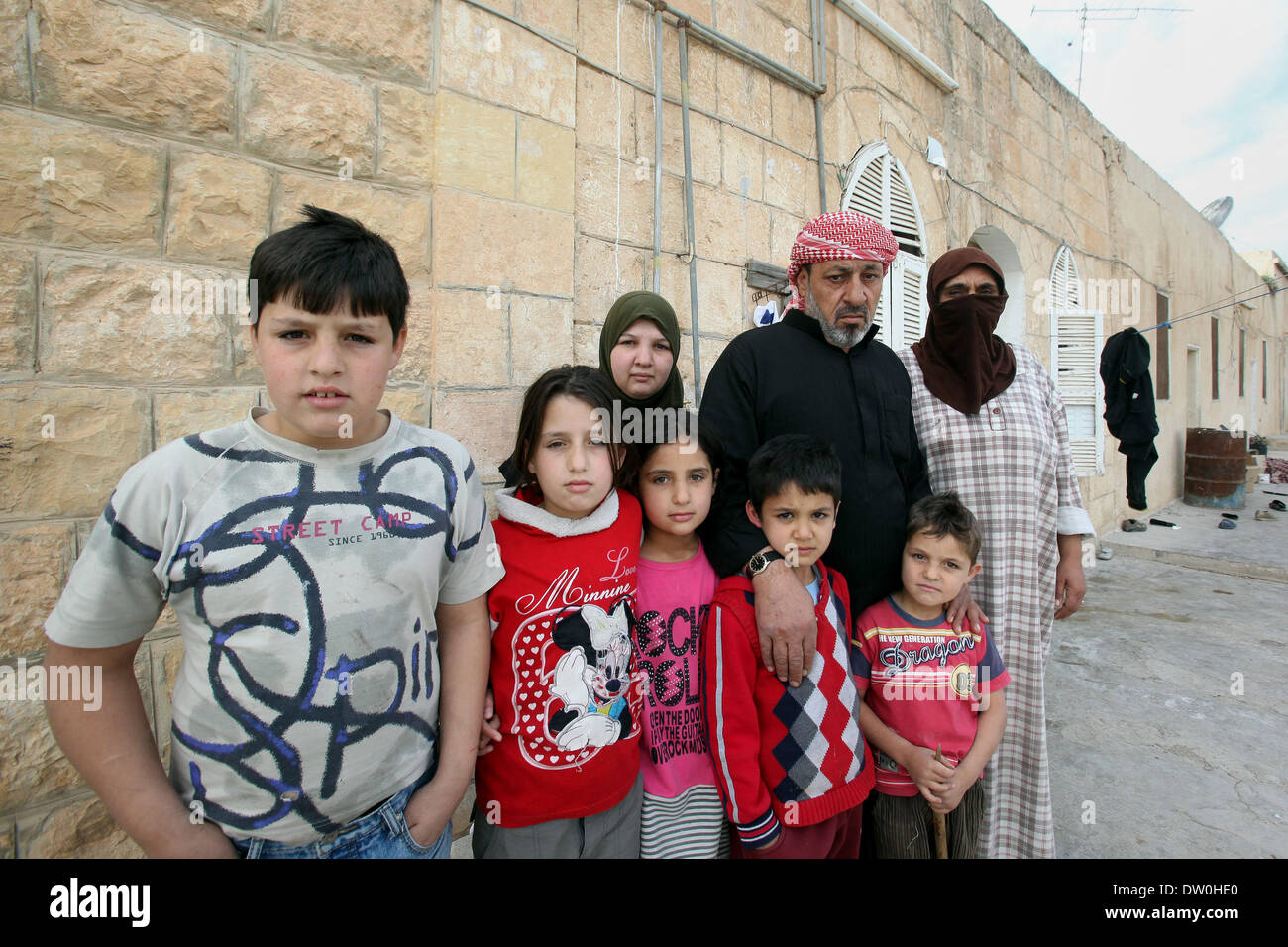Feb. 21, 2014 - Al-Kitteh, Jarash, Jordan - Ahmad Mansour, 54, with his ...