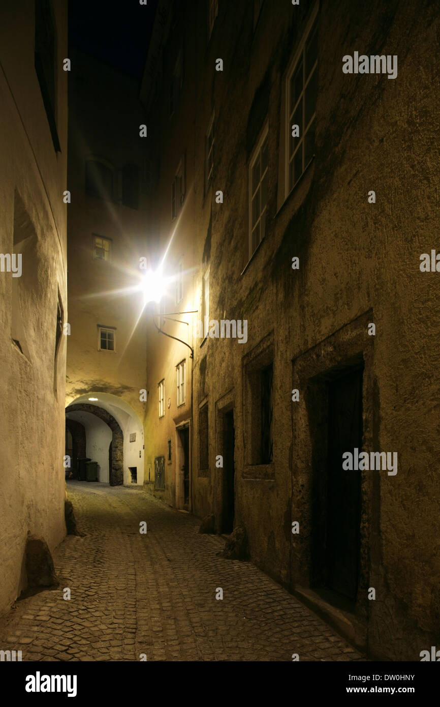 The 13th century Steintor gate, Steingasse, Salzburg, Austria Stock ...
