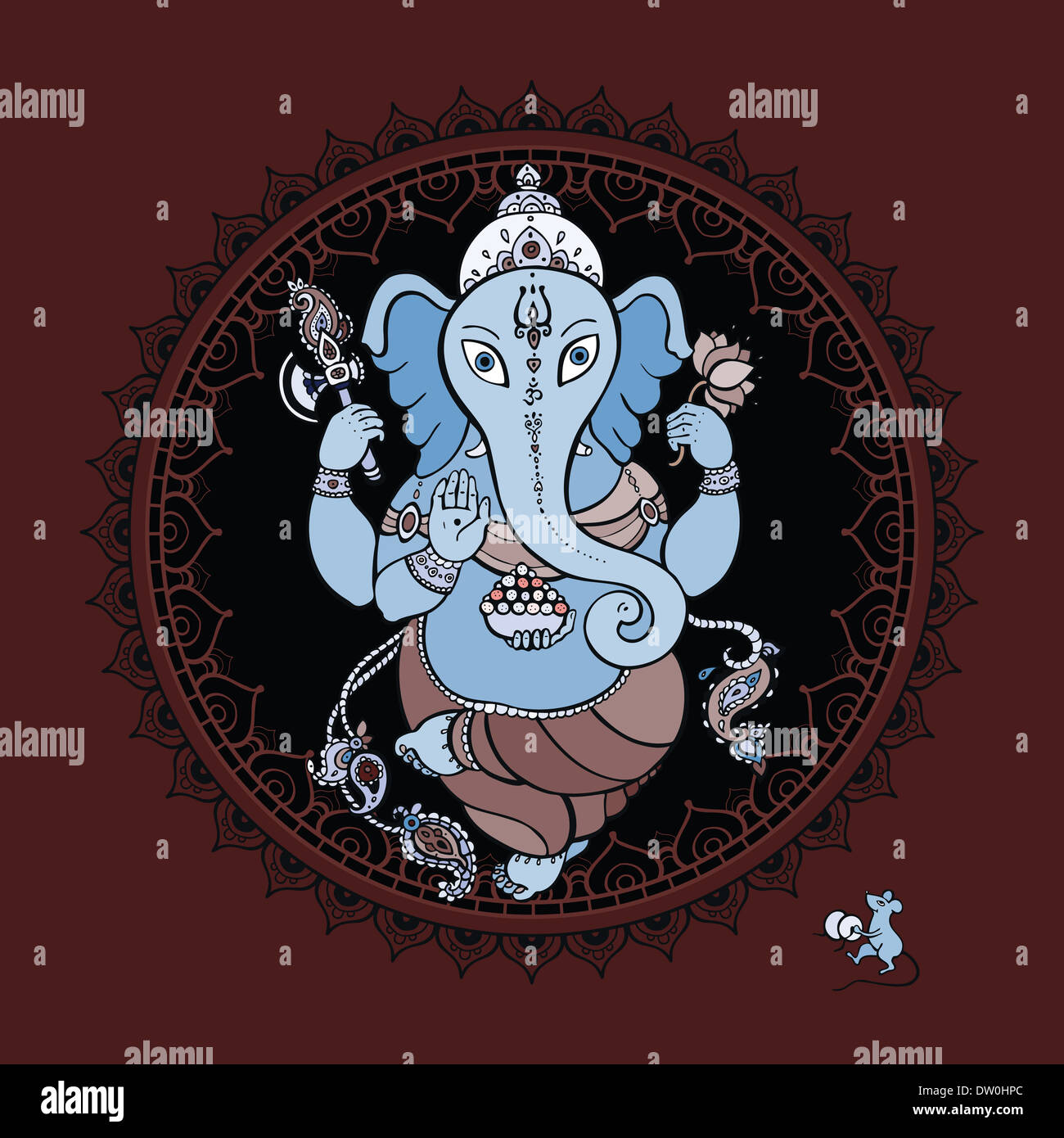 Hindu God Ganesha. Vector hand drawn illustration Stock Photo - Alamy Hindu God Ganesha. Vector hand drawn illustration Stock Photo - Alamy